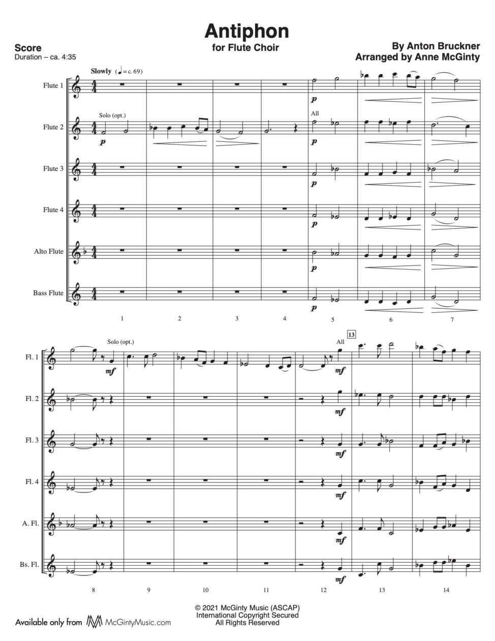 Antiphon – Flute Choir | McGinty Music, LLC.